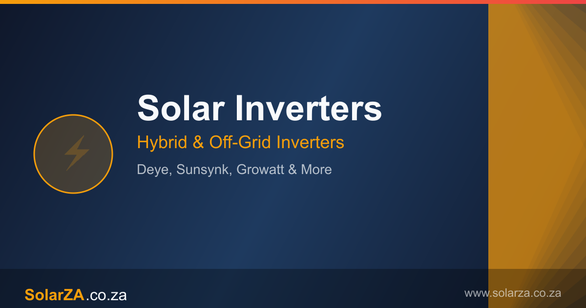 Solar Inverter Prices South Africa 2026 - Complete Price Guide | SolarZA